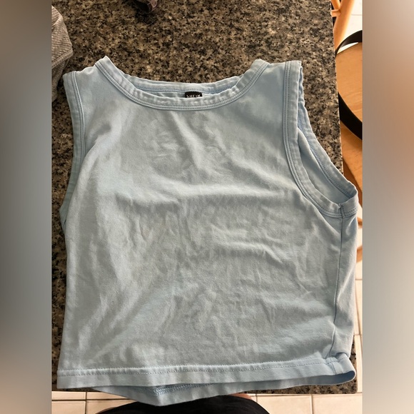 SHEIN | Tops | Xs Light Blue Tank Top | Poshmark